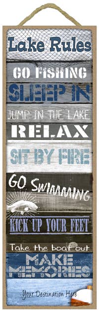 Lake Rules: Lake themed words / Fishing theme | McKenzie Place 802 Paul ...